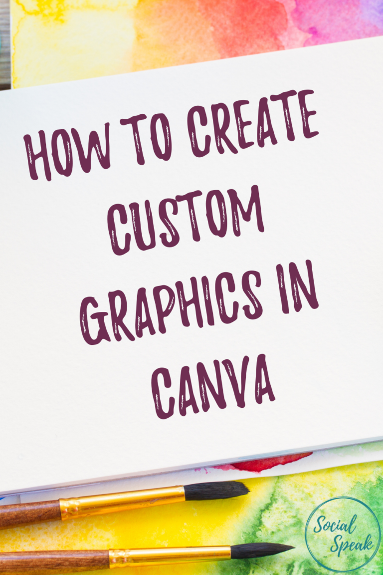 How to Create Custom Graphics in Canva | Social Speak Network Social ...